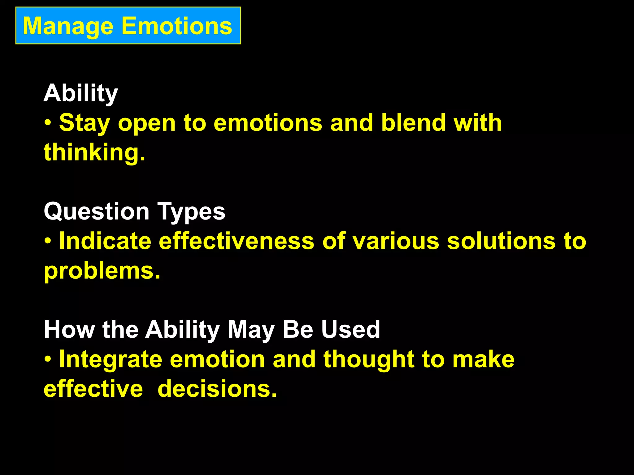 Arise study on emotional intelligence | PPSX