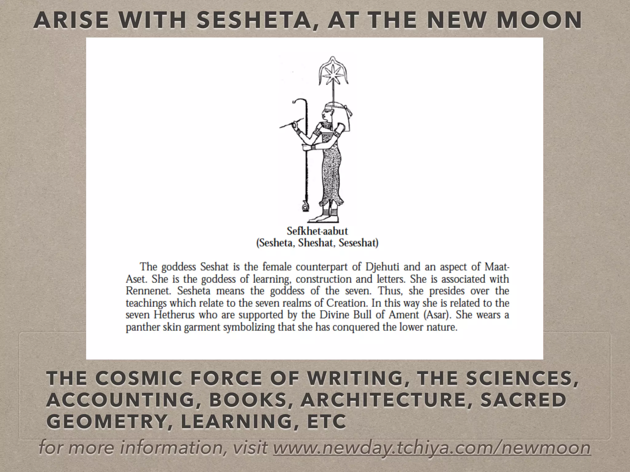 Arise with Sesheta, at the New Moon: KemeTones Level 1 Certification ...