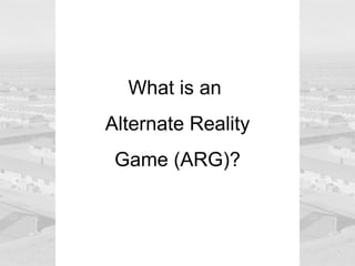 Arising From Injustice - An Educational Alternate Reality Game | PPT