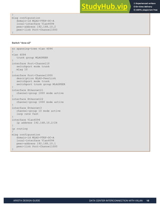 ARISTA DESIGN GUIDE Data Center Interconnection With VXLAN | PDF