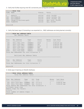 ARISTA DESIGN GUIDE Data Center Interconnection With VXLAN | PDF