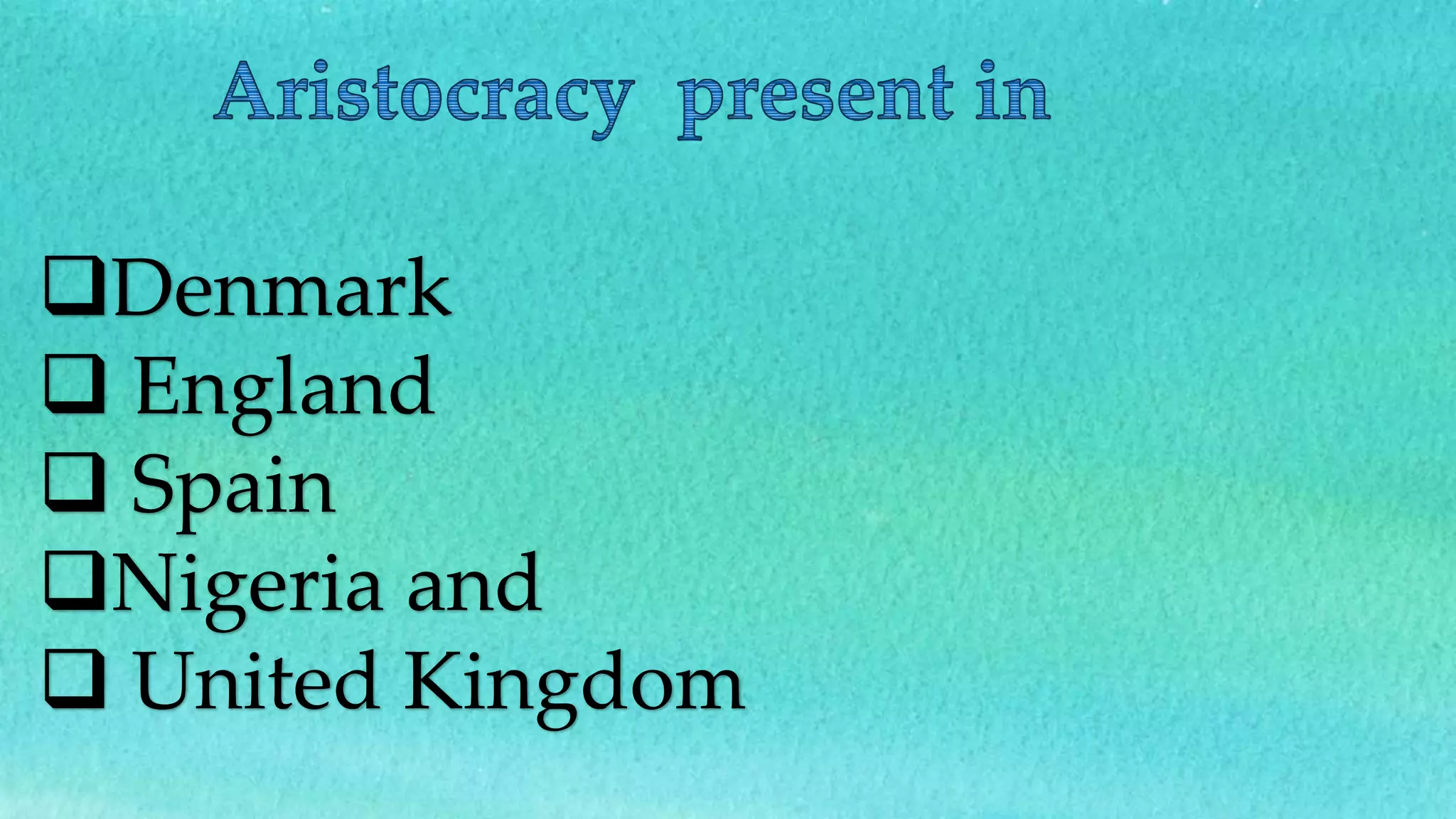 Aristocracy | PPTX