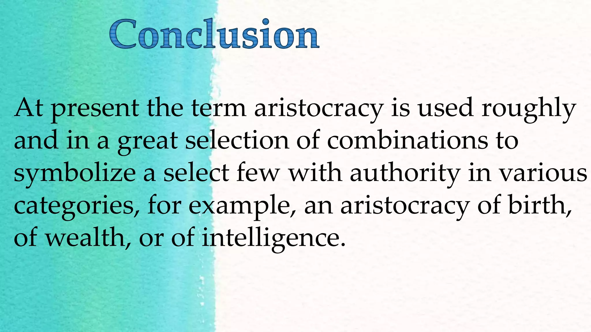 Aristocracy | PPTX