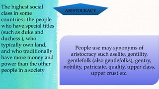 Aristocracy | PPTX
