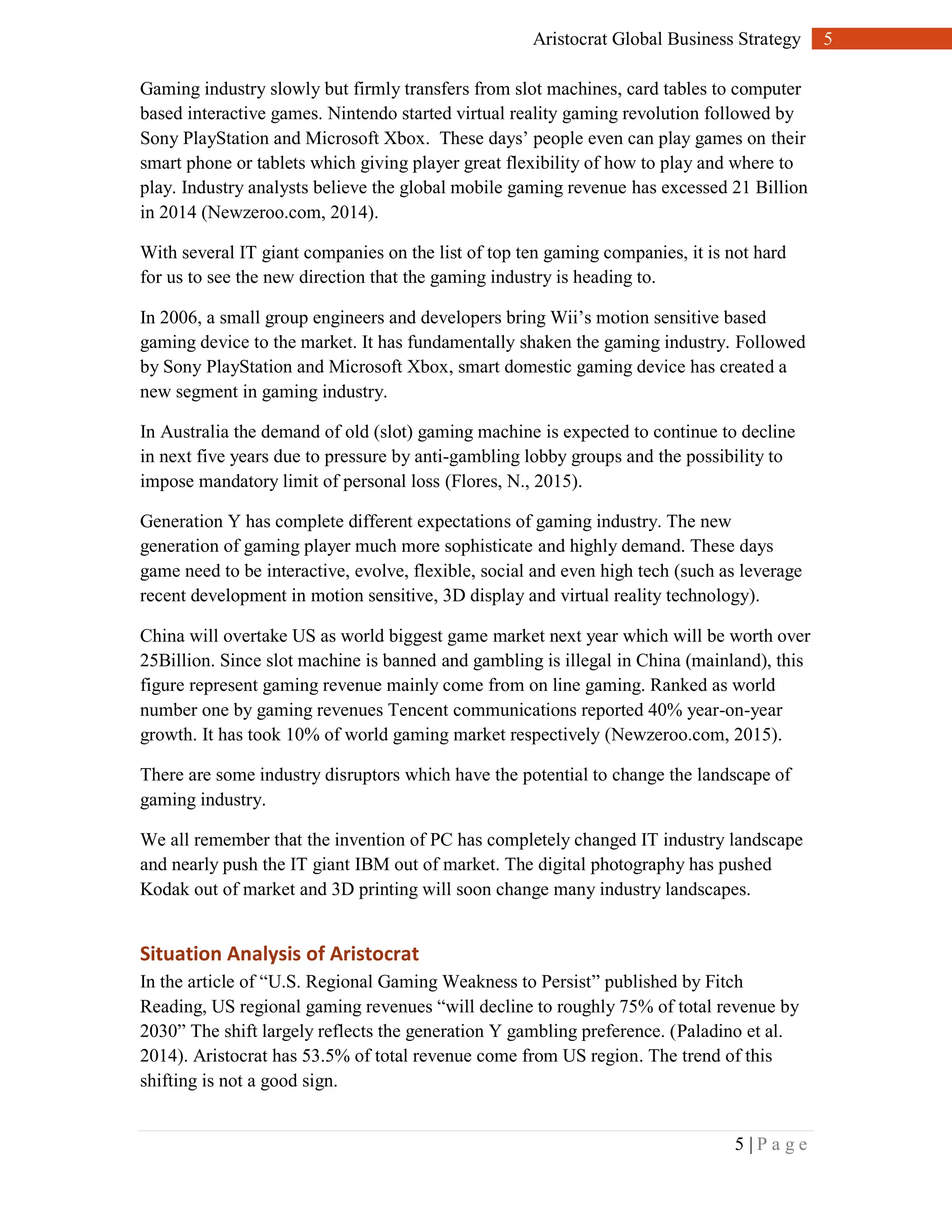 Aristocrat business strategy analysis | PDF