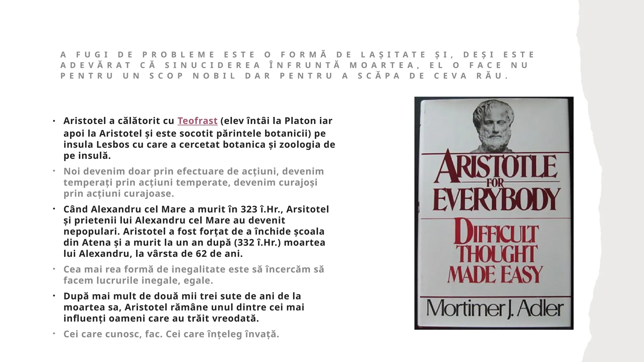 Prezentare despre Aristotel și lucruri interesante | PPTX