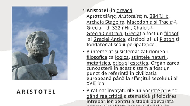 Prezentare despre Aristotel și lucruri interesante | PPTX