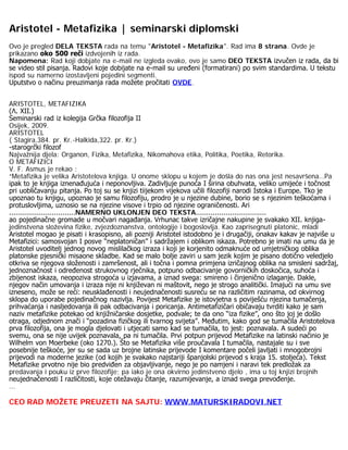Aristotel metafizika | PDF