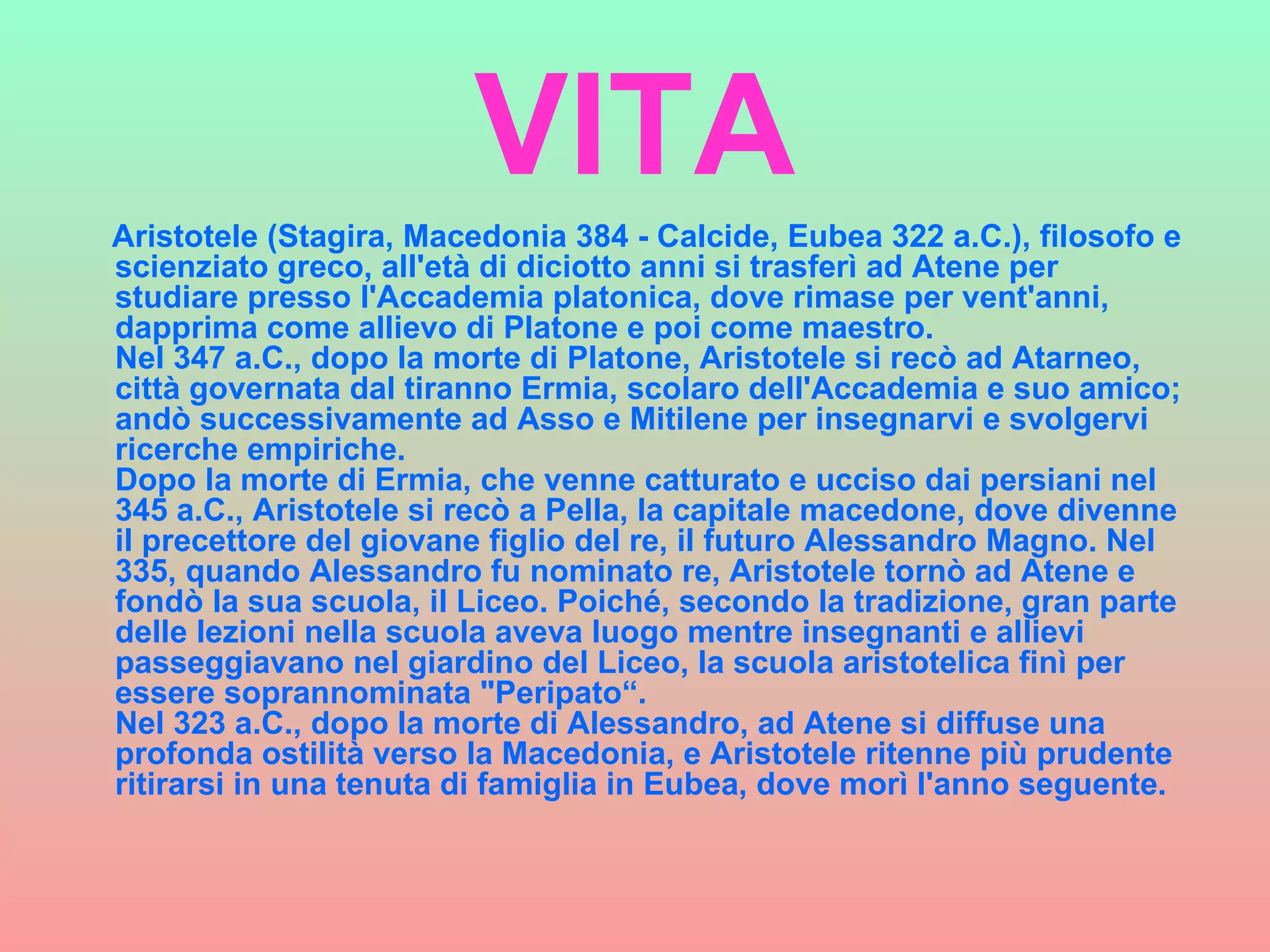 Aristotele | PPT