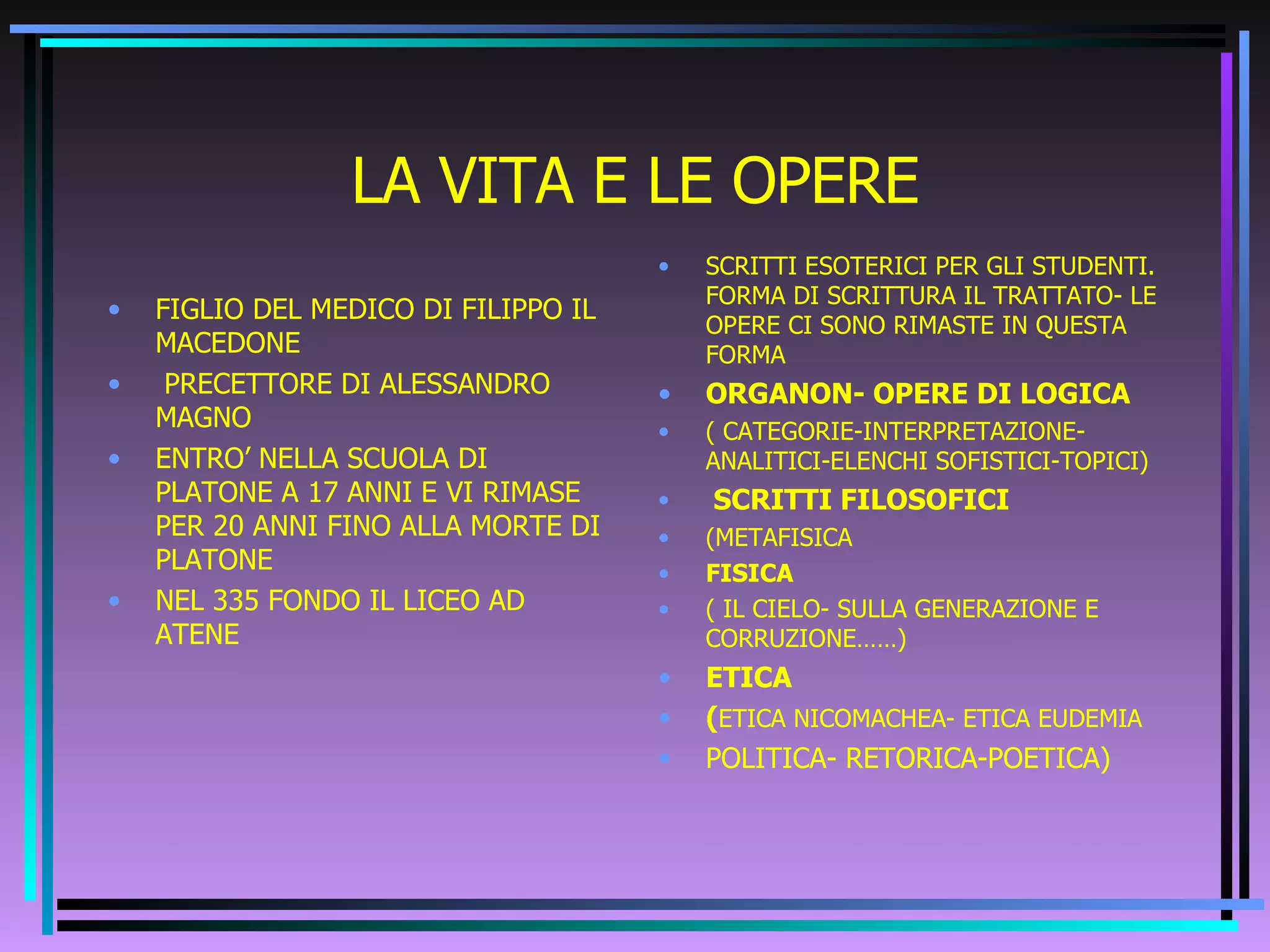 Aristotele | PPT
