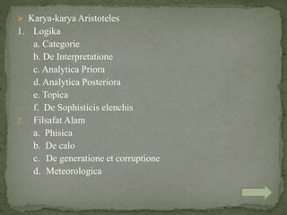 Tokoh Filsafat Aristoteles | PPTX