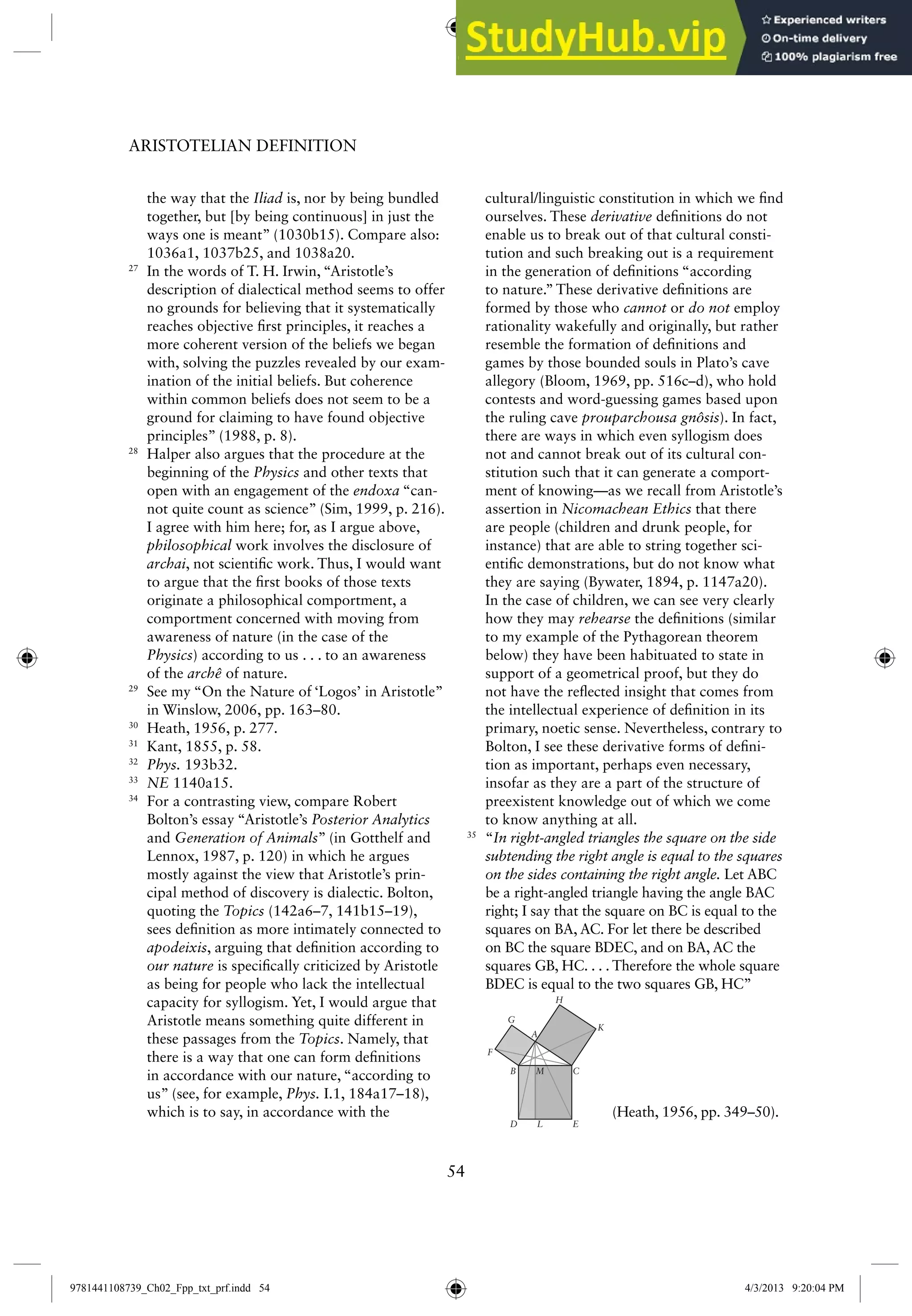 Aristotelian Definition And The Discovery Of Archai | PDF