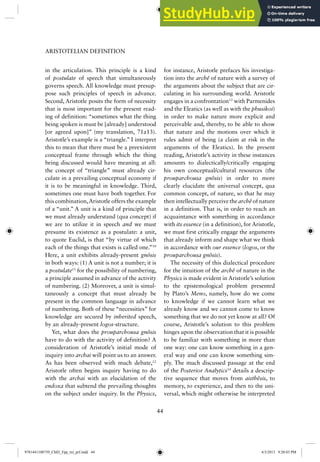 Aristotelian Definition And The Discovery Of Archai | PDF