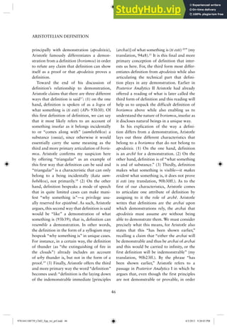 Aristotelian Definition And The Discovery Of Archai | PDF