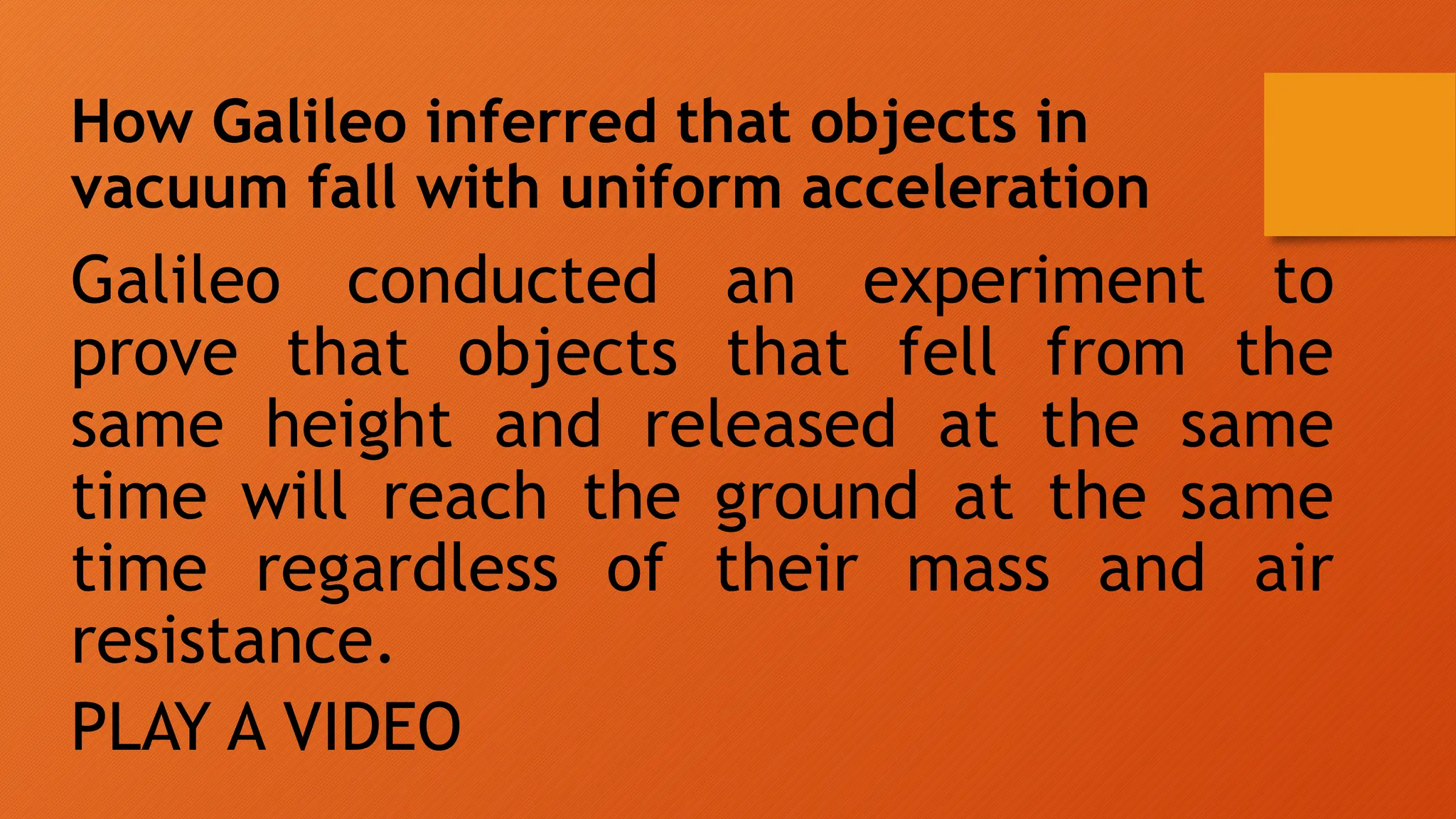 ARISTOTELIAN VS GALILEAN MOTION.aristotle and galileo galilei motion ...