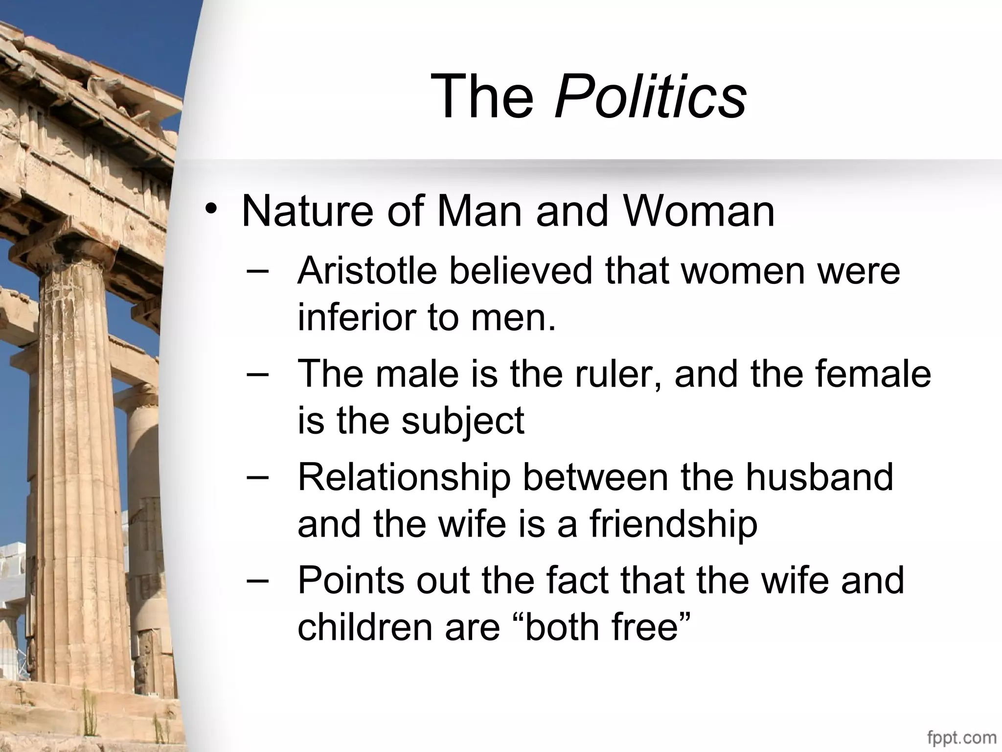 Aristotle and the Politics | PPT