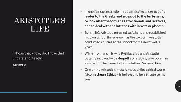 Aristotle's life and major contributions | PPTX