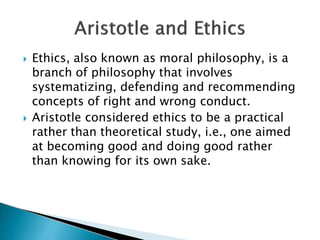 Aristotle political philosophy - western political thought | PPTX
