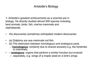 Aristotle categories biology | PPT