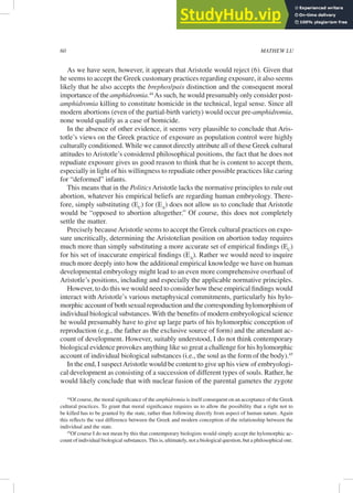 Aristotle On Abortion And Infanticide | PDF