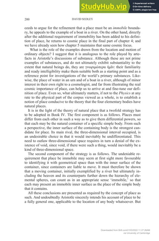 Aristotle On Place | PDF