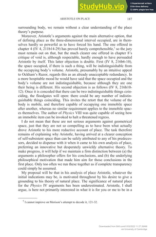 Aristotle On Place | PDF