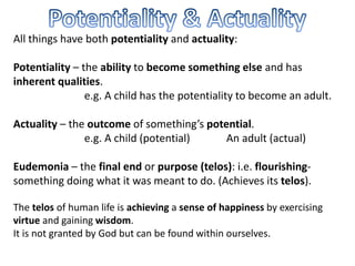 Aristotle Revision Summary | PPTX