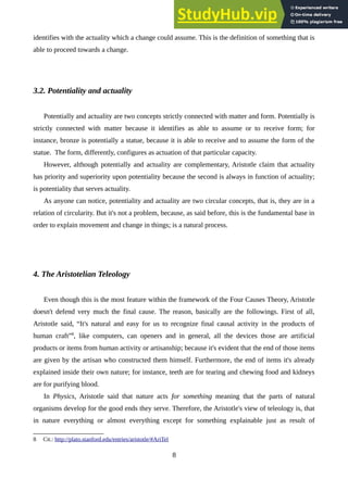 Aristotle S Four Causes | PDF