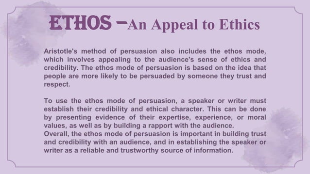 Aristotle's method of persuasion | PPTX