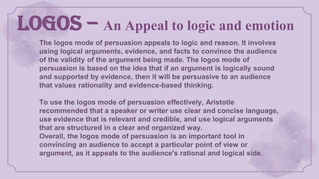 Aristotle's method of persuasion | PPTX