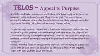 Aristotle's method of persuasion | PPTX