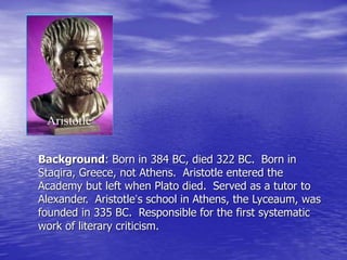Aristotle's "The Poetics" | PPTX