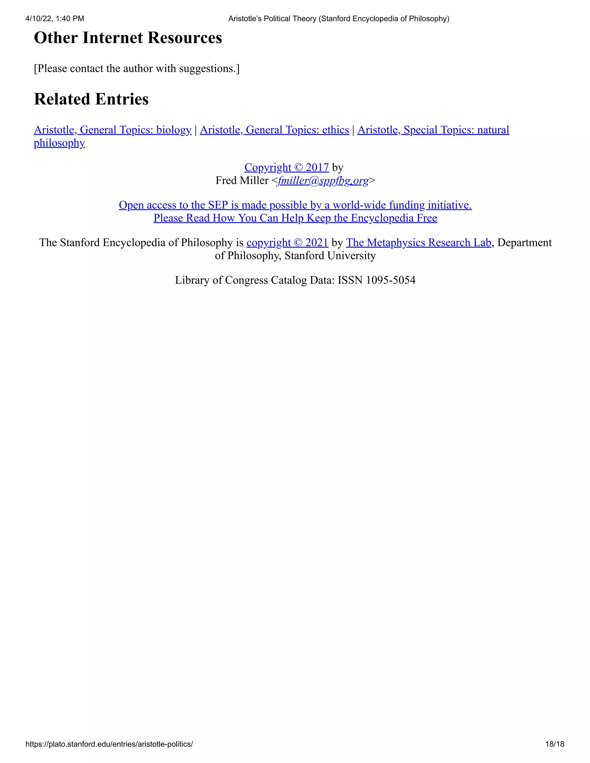 Aristotle’s Political Theory (Stanford Encyclopedia of Philosophy).pdf