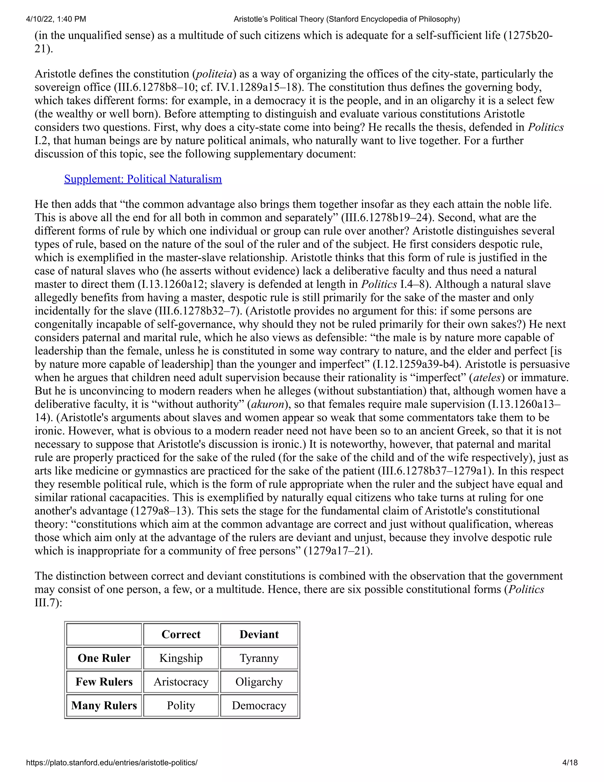 Aristotle’s Political Theory (Stanford Encyclopedia of Philosophy).pdf