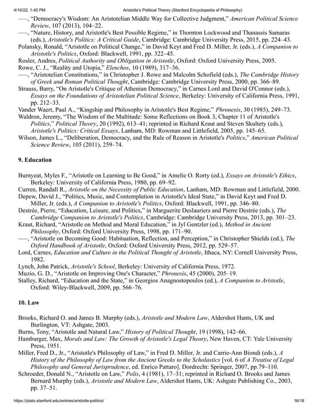 Aristotle’s Political Theory (Stanford Encyclopedia of Philosophy).pdf