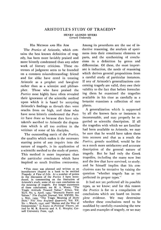 Aristotles study of tragedy, by henry alonzo | PDF | Poetry | Books and ...