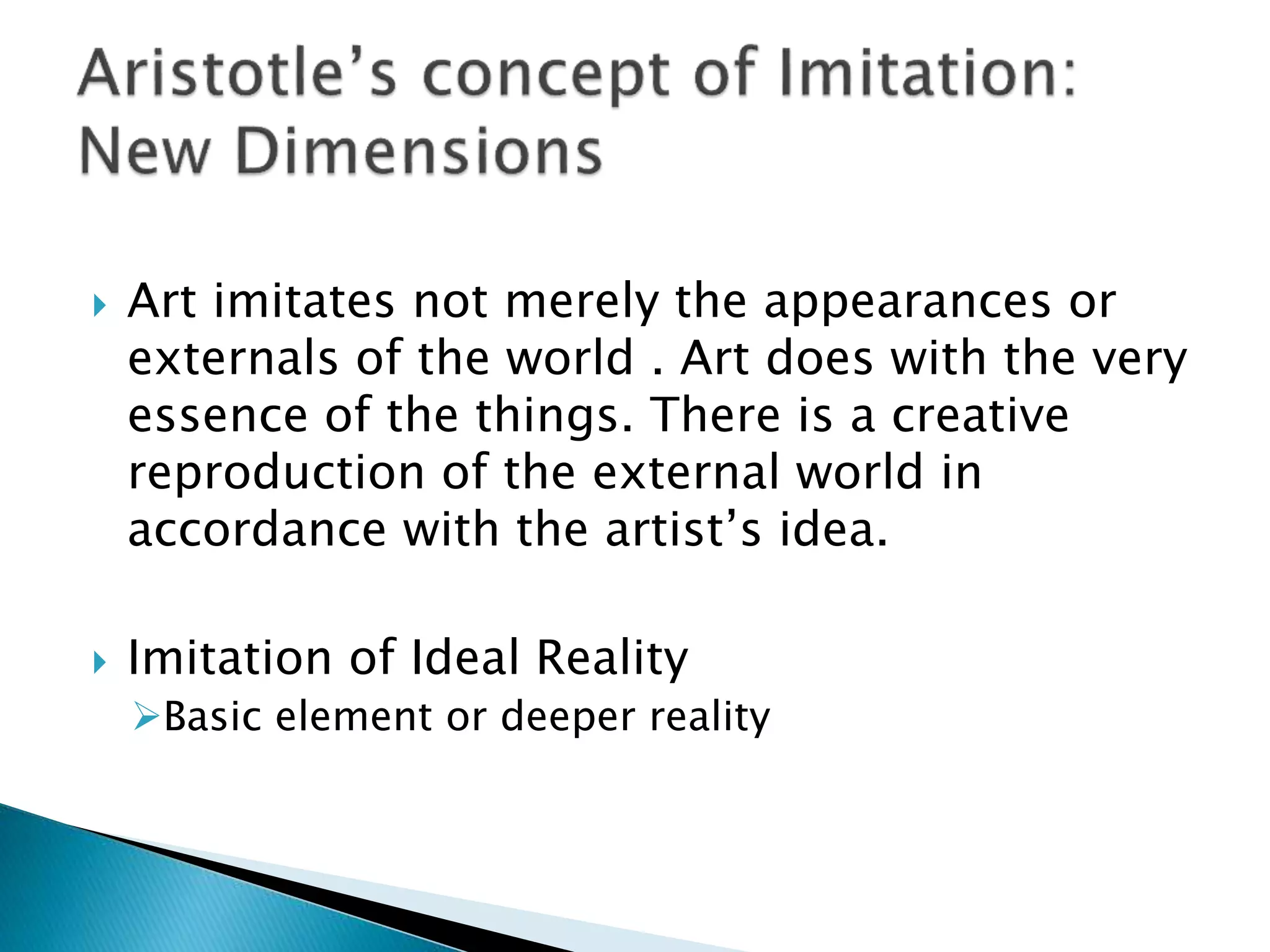 Aristotle’s theory of imitation | PPTX