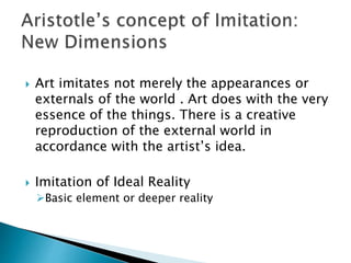 Aristotle’s theory of imitation | PPTX
