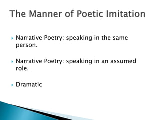 Aristotle’s theory of imitation | PPTX