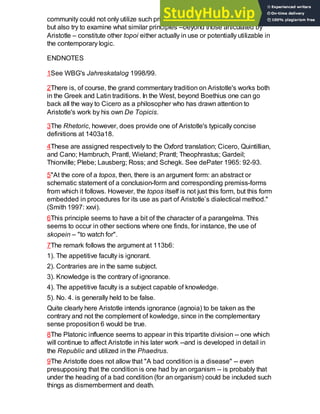 Aristotle S Topics And Informal Reasoning | PDF