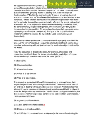 Aristotle S Topics And Informal Reasoning | PDF