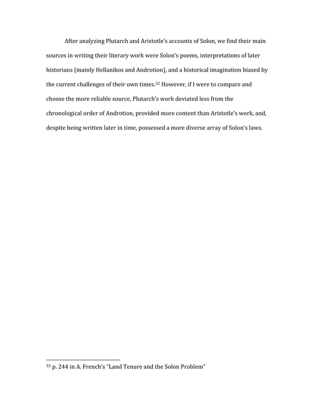 Aristotle vs plutarch a comparison of solonian reform | PDF