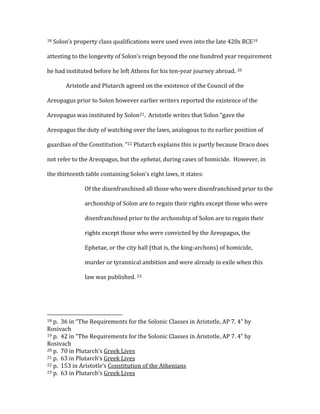 Aristotle vs plutarch a comparison of solonian reform | PDF
