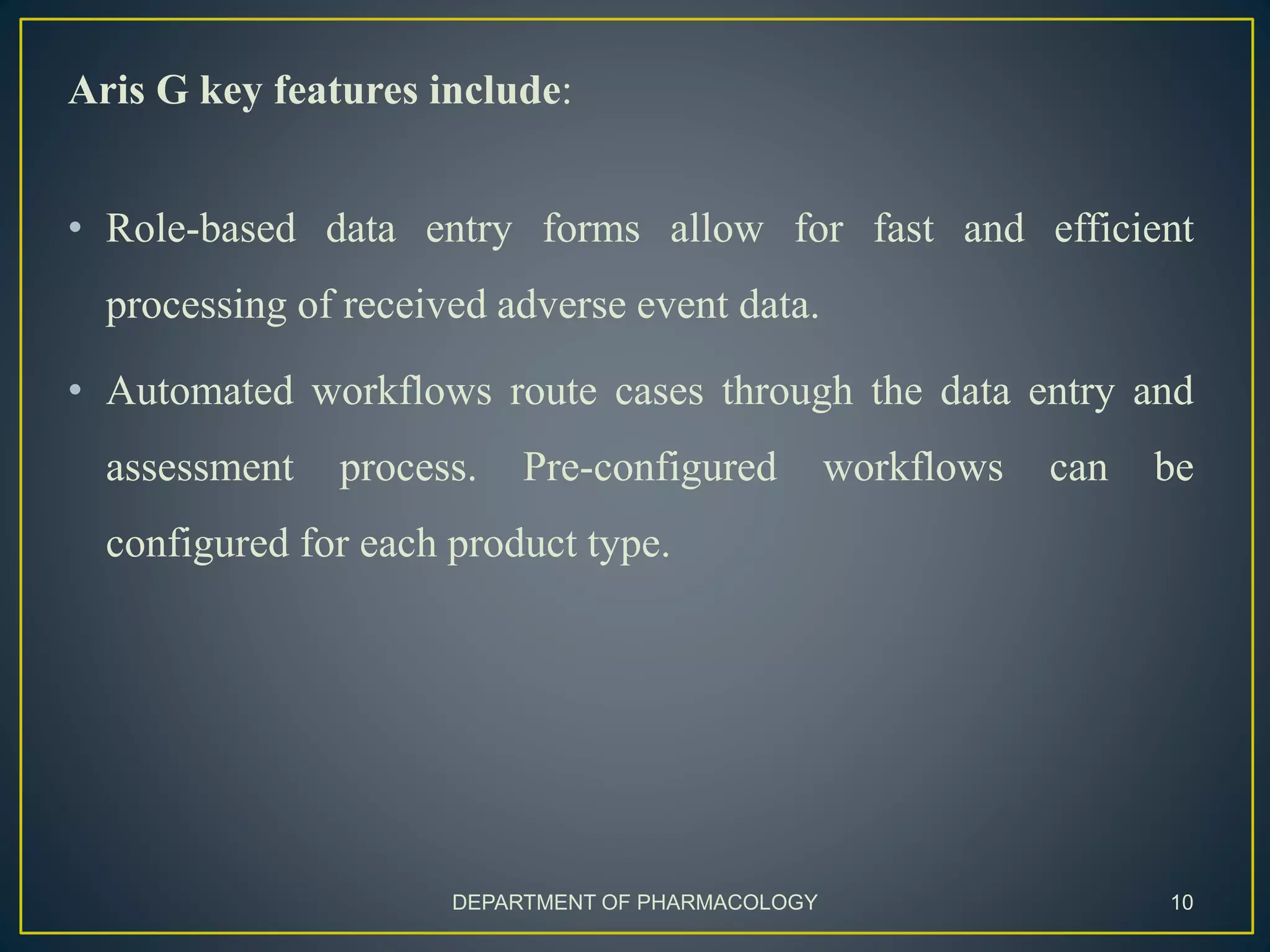 Aris G PHARMACOVIGILANCE AND VIGIFLOW | PPTX