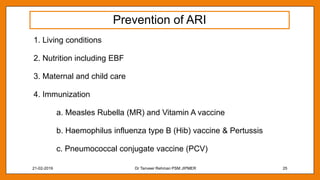 Acute Respiratory Infections / Pneumonia | PPTX