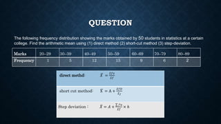 Arithematic mean | PPTX