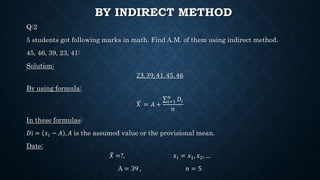Arithematic mean | PPTX