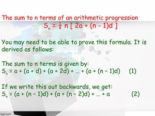 Arithmetic progression | PPT