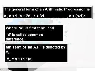Arithmetic progression | PPT