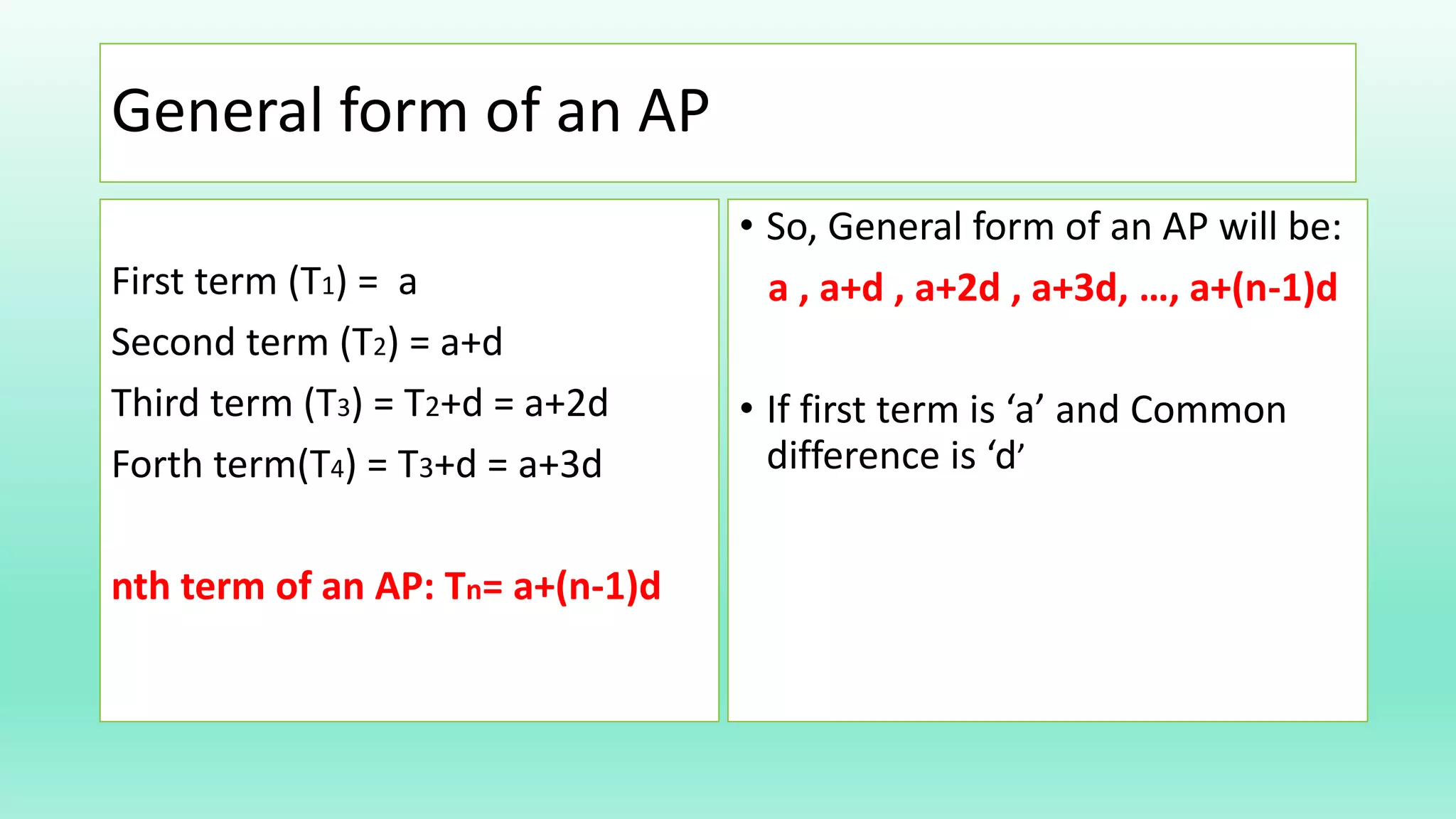 Arithmetic progression | PPT